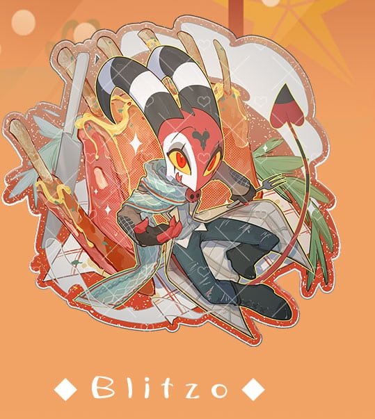 [Helluva Boss] Christmas Glitter Epoxy Acrylic Keychain – BrainJuiceArt